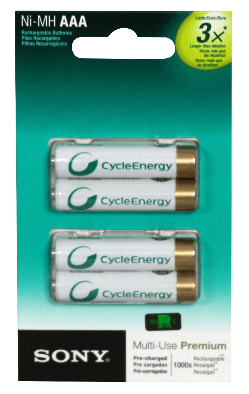Sony Rechargeable Batteries - Cycle Energy Batteries AAA 4Pk – Learning ...