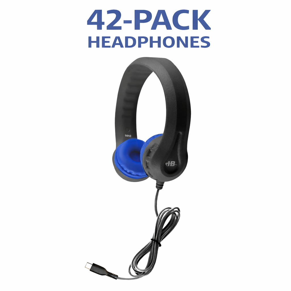 USB-C Flex-Phones Virtually Indestructible EVA Foam Headphones Black w ...